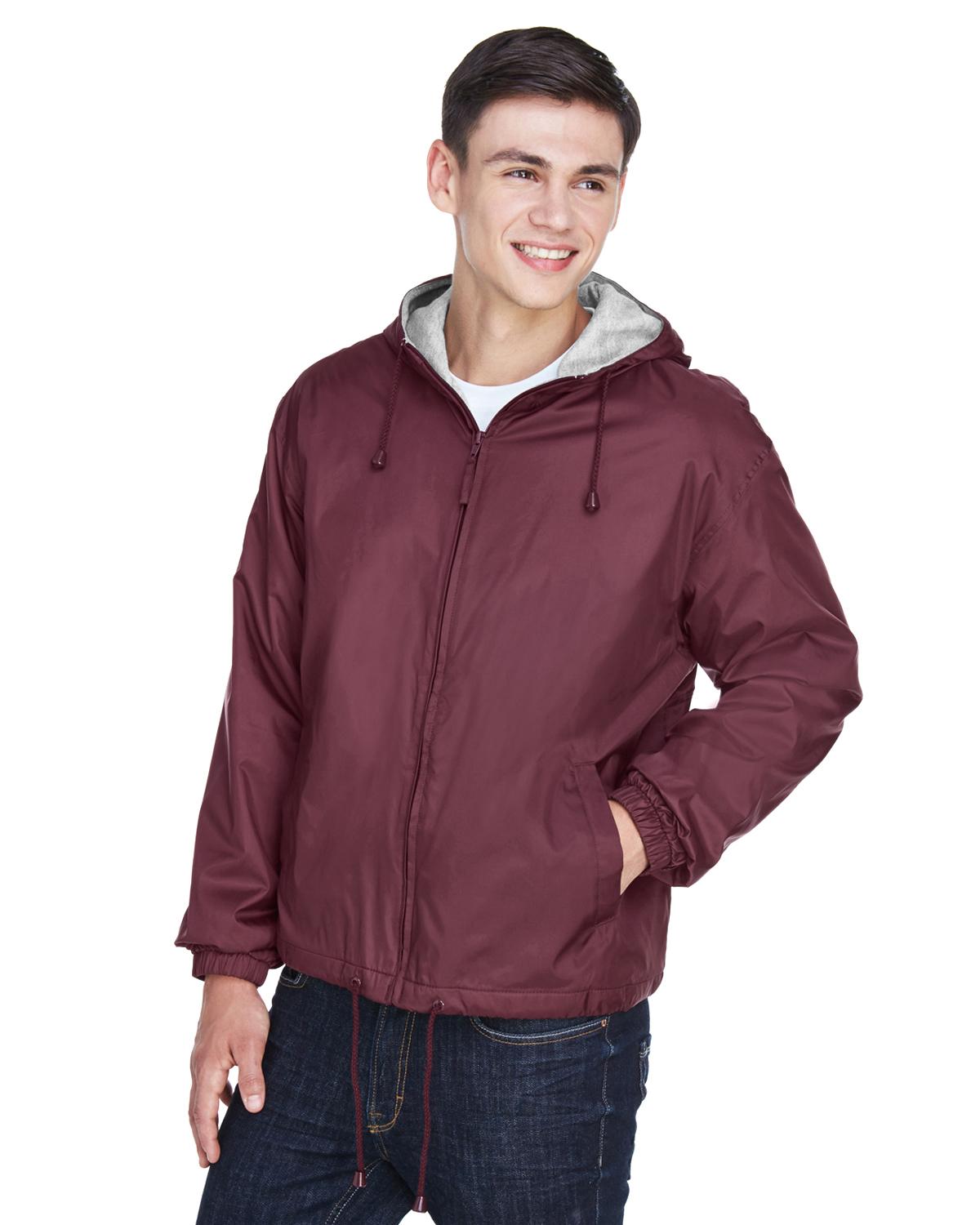 UltraClub Adult Fleece-Lined Hooded Jacket - 8915